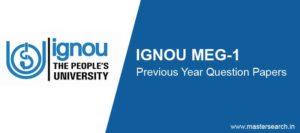 IGNOU MEG 1 Question Papers
