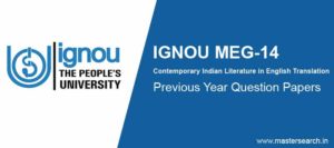 IGNOU MEG 14 Question Papers